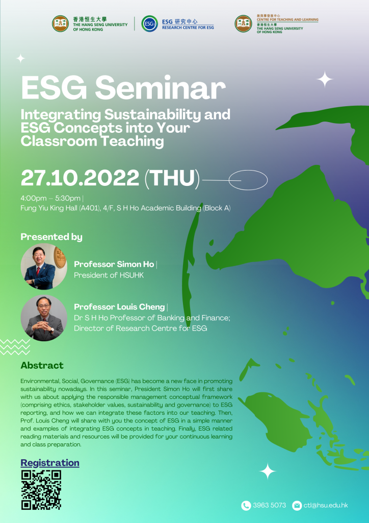 ESG Seminar: Integrating Sustainability and ESG Concepts into Your ...