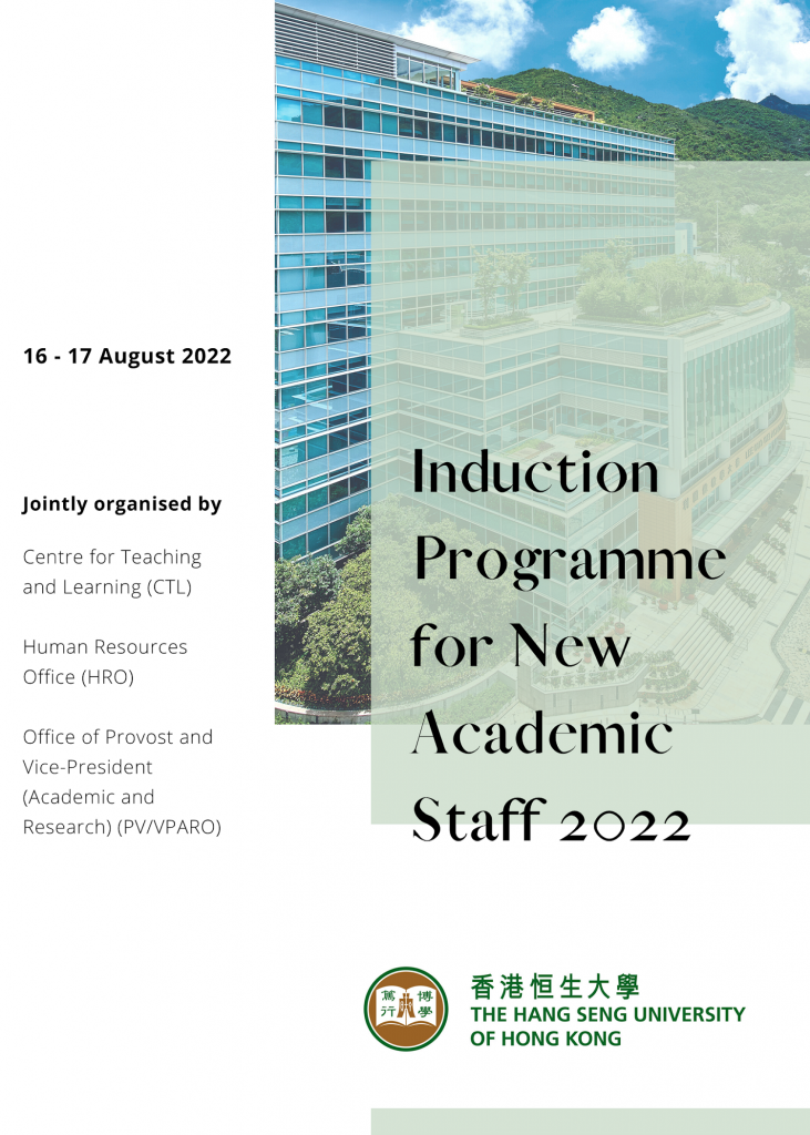 Induction Programme for New Academic Staff 2022 – Centre for Teaching ...