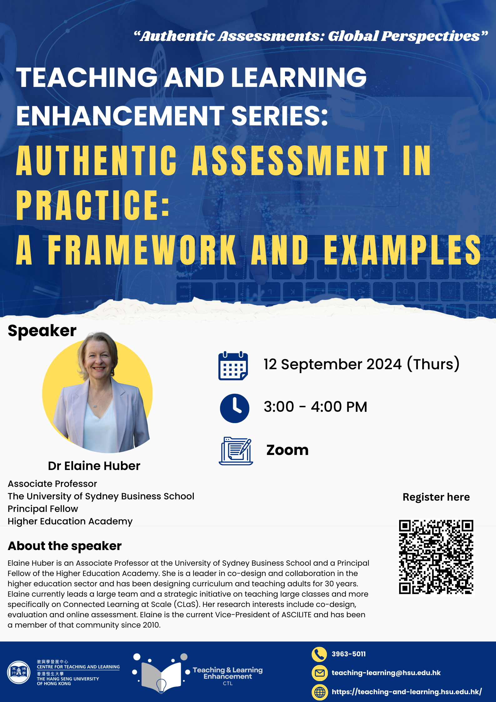TLE Seminar Series – “Authentic Assessment: Global Perspectives ...